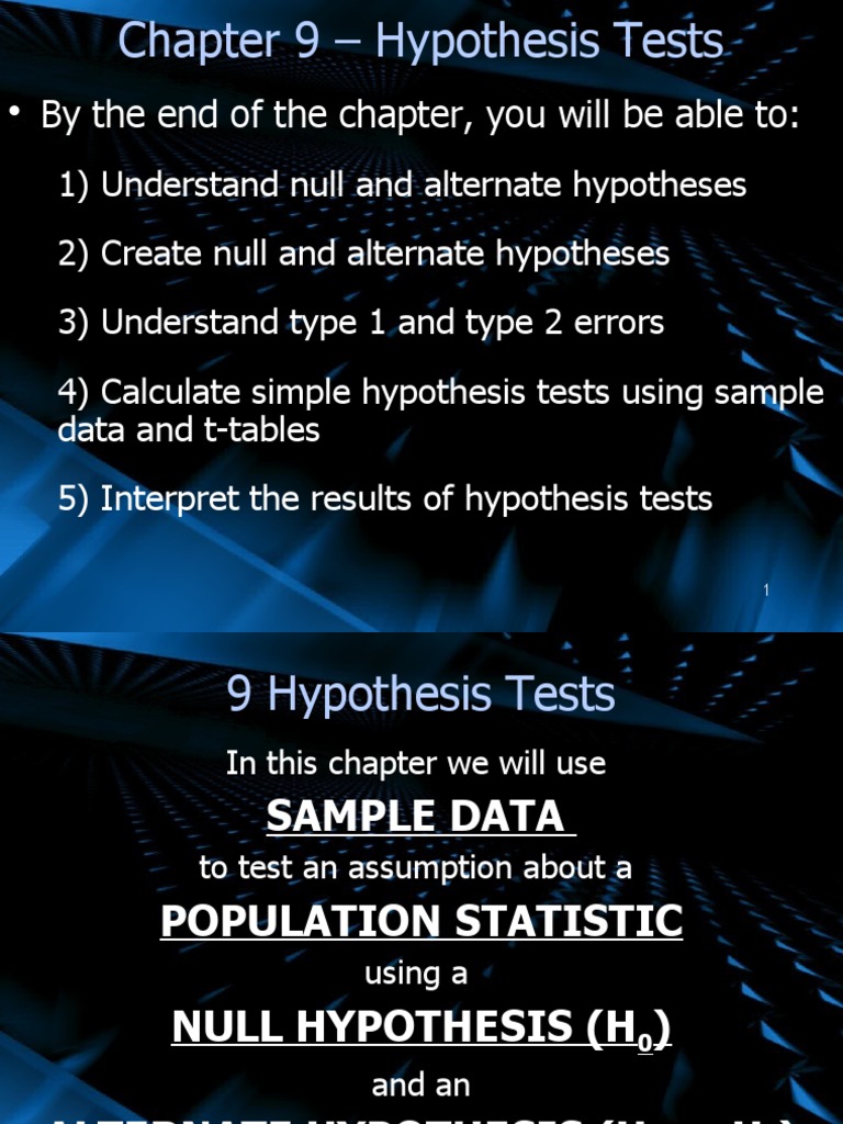 Hypothesis Testing: Concepts and Methods | PDF | P Value | Statistical ...