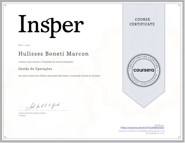 Certificado Insper | PDF