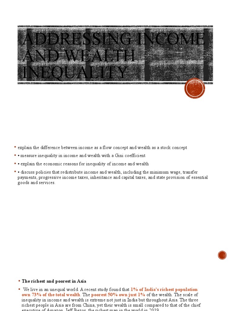 ADDRESSING INCOME and Wealth Inequality | PDF | Economic Inequality ...