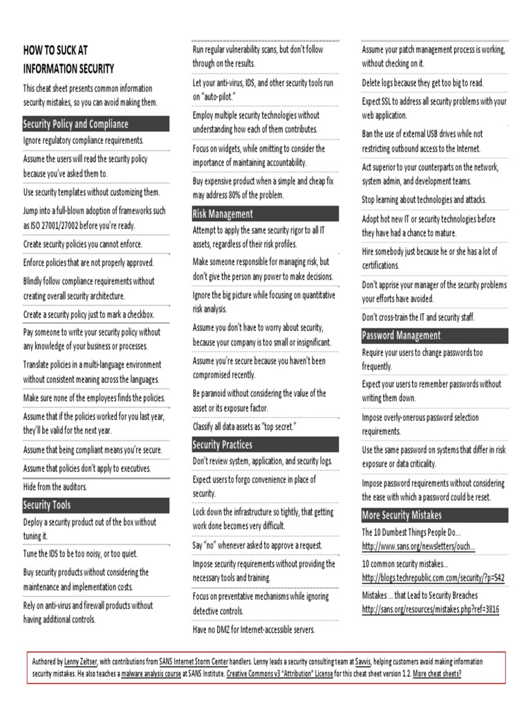 SANs SANS | PDF | Security | Computer Security