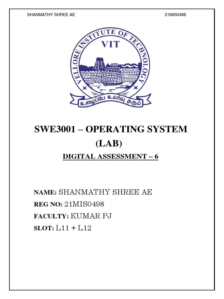 Swe3001 Da6 | PDF | Pointer (Computer Programming) | Computer Science
