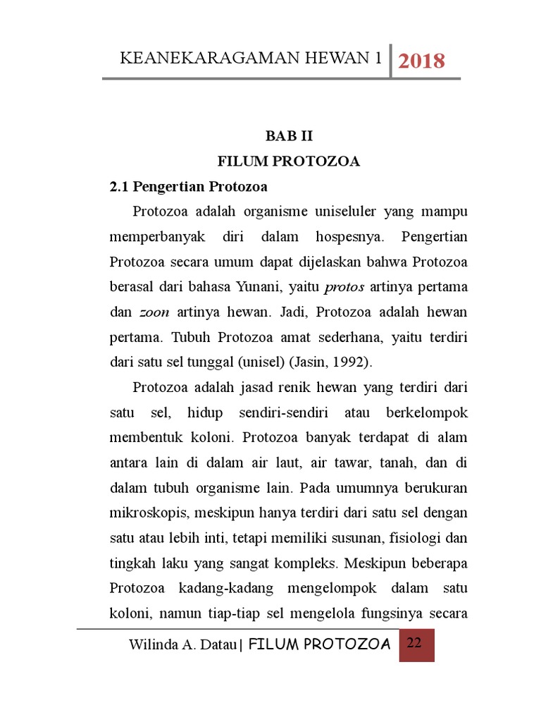 Holozoik dalam Protozoa Uniseluler | PDF