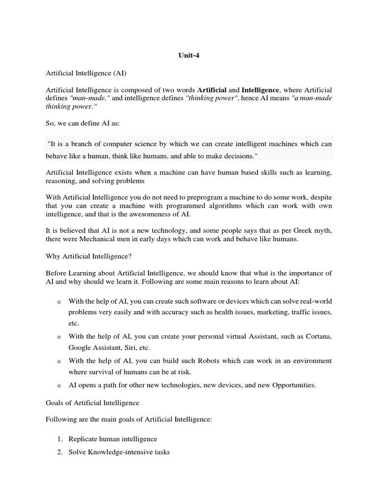 Unit 4 Ai | PDF | Machine Learning | Artificial Intelligence