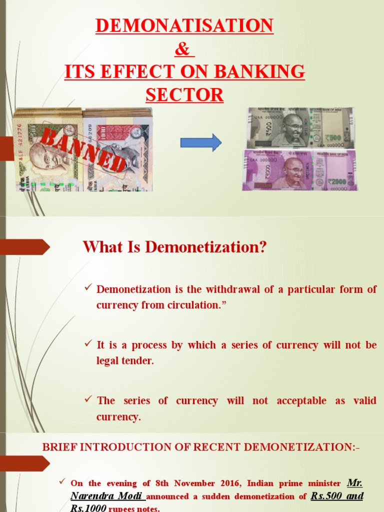 Demonatization | PDF | Banks | Legal Tender
