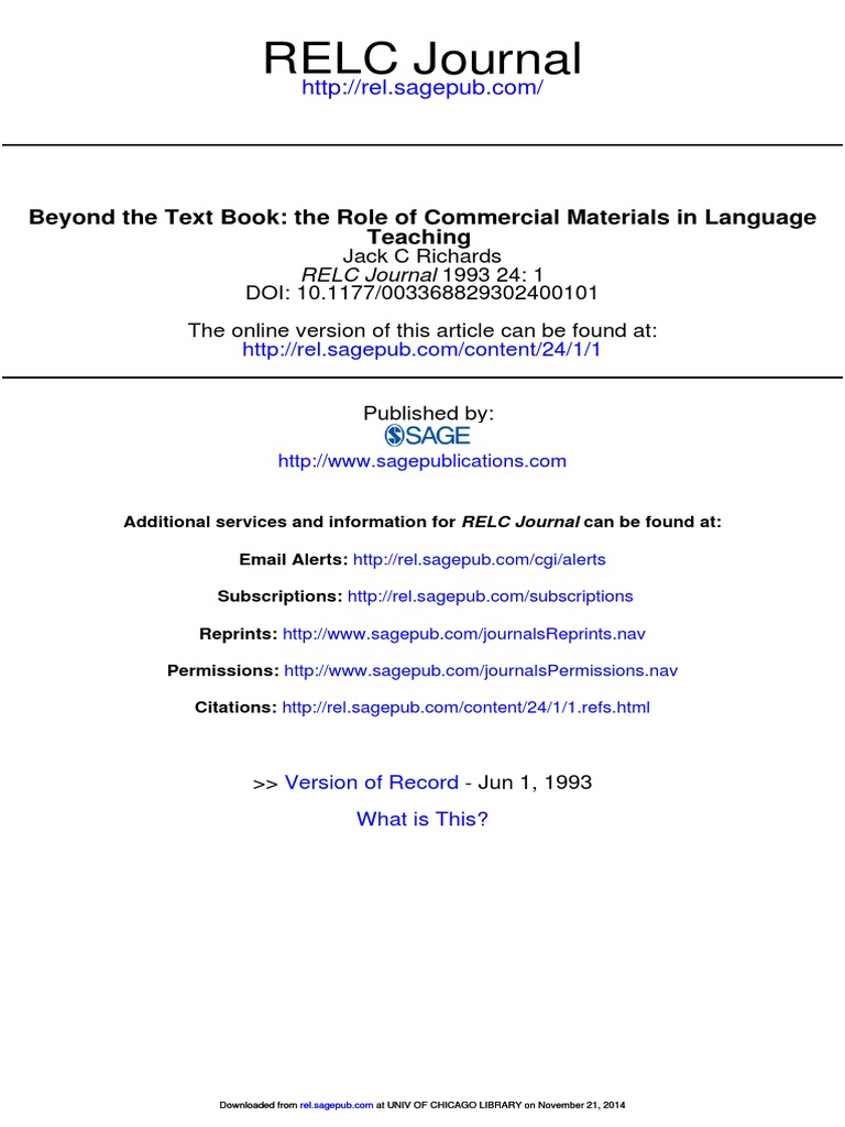 Beyond-The-Text-Book. Jack. C. Richards | PDF | Teachers | Reading ...