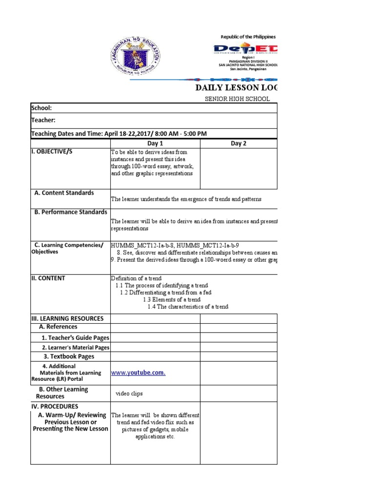 DLL Trends | PDF | Learning | Teachers