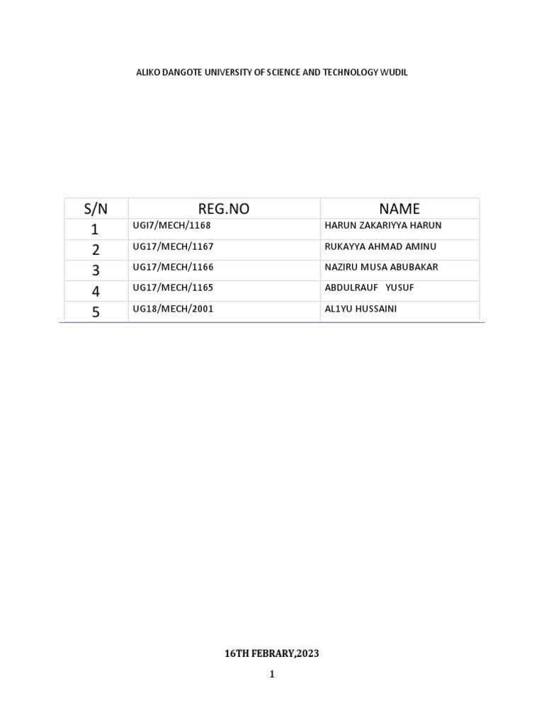 Aliko Dangote University of Science and Technology Wudi1 | PDF ...