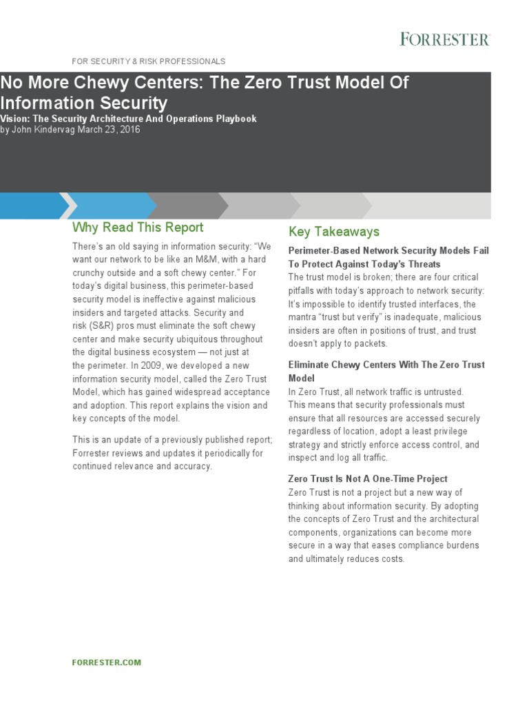 Forrester Zero Trust Model Information Security | PDF | Computer ...