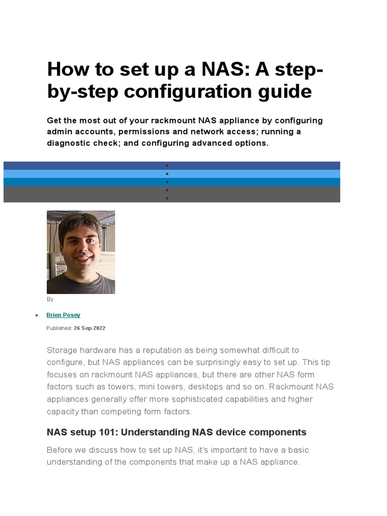 How To Set Up A NAS A Step-By-Step Configuration Guide | PDF | Backup ...