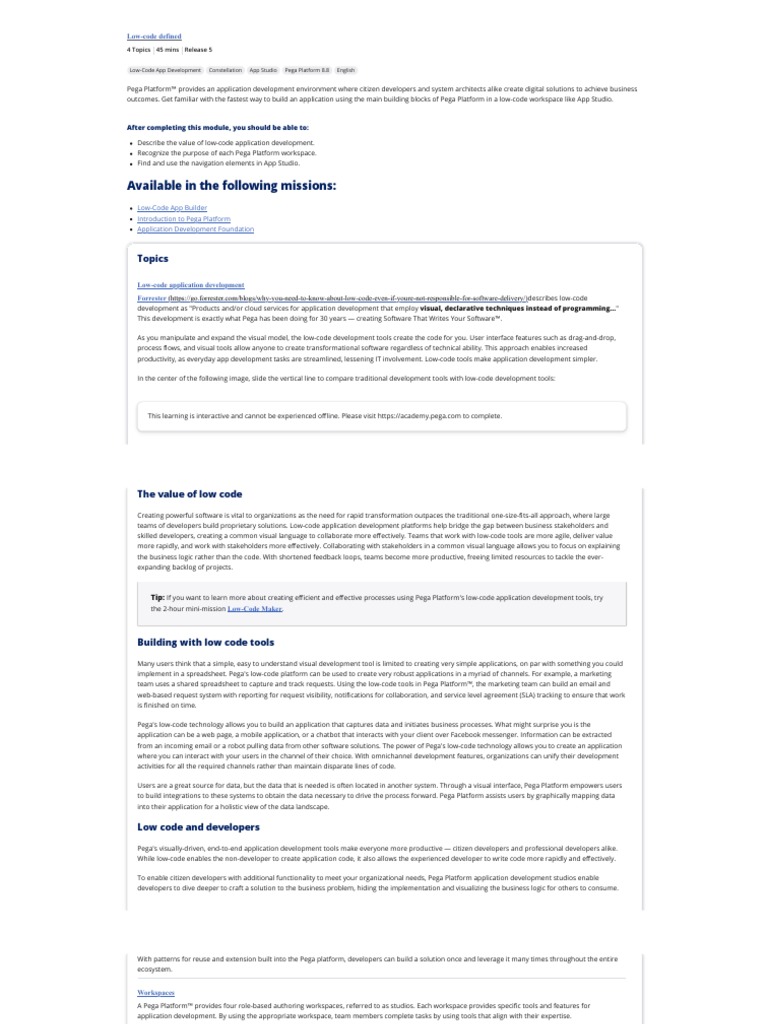 Pega Academy | PDF | Application Software | Icon (Computing)