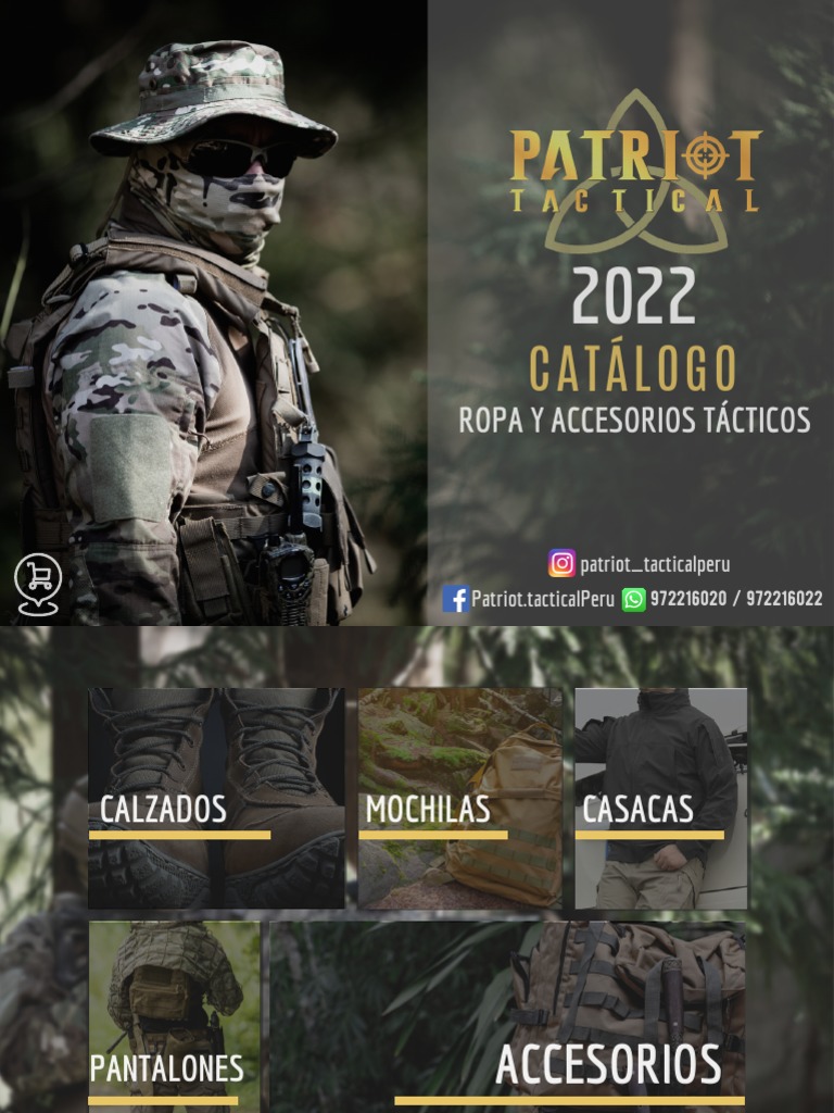 Catálogo: Ropa Y Accesorios Tácticos | PDF | Mochila | Cuchillo