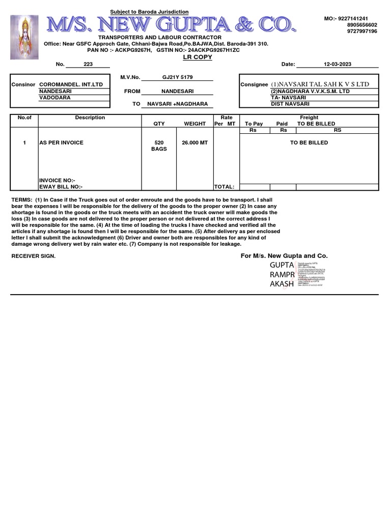 LR Copy: (1) Navsari Tal Sah K V S LTD | PDF | Manufactured Goods ...