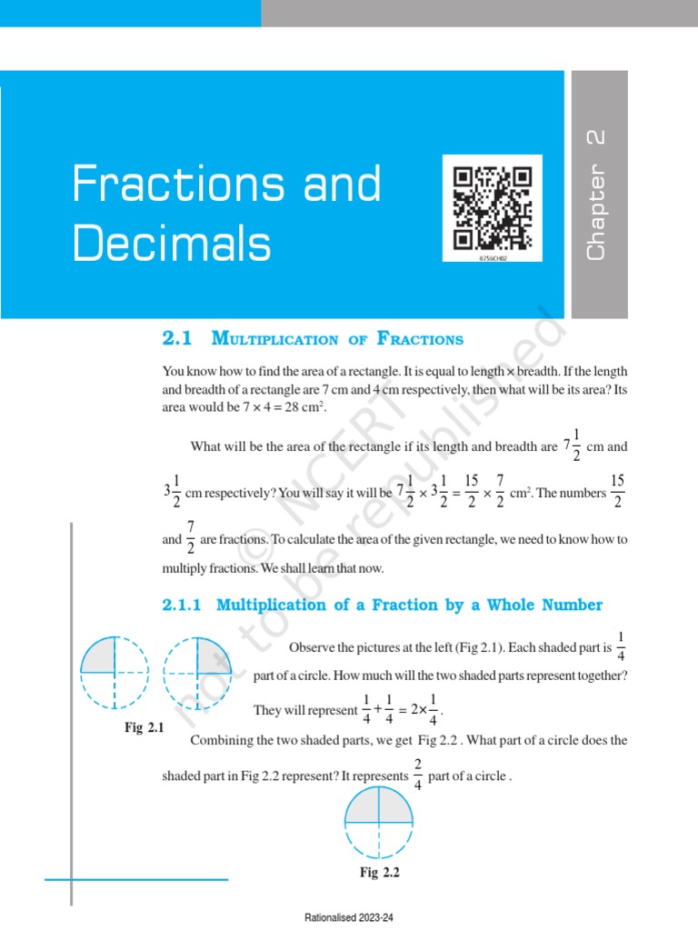 Fractions and Decimals: Mathematics | PDF | Multiplication | Notation