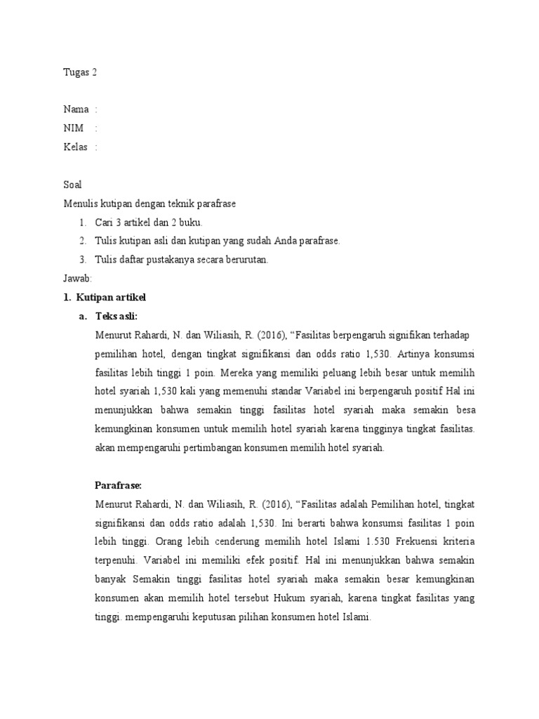 Kutipan Artikel A. Teks Asli | PDF