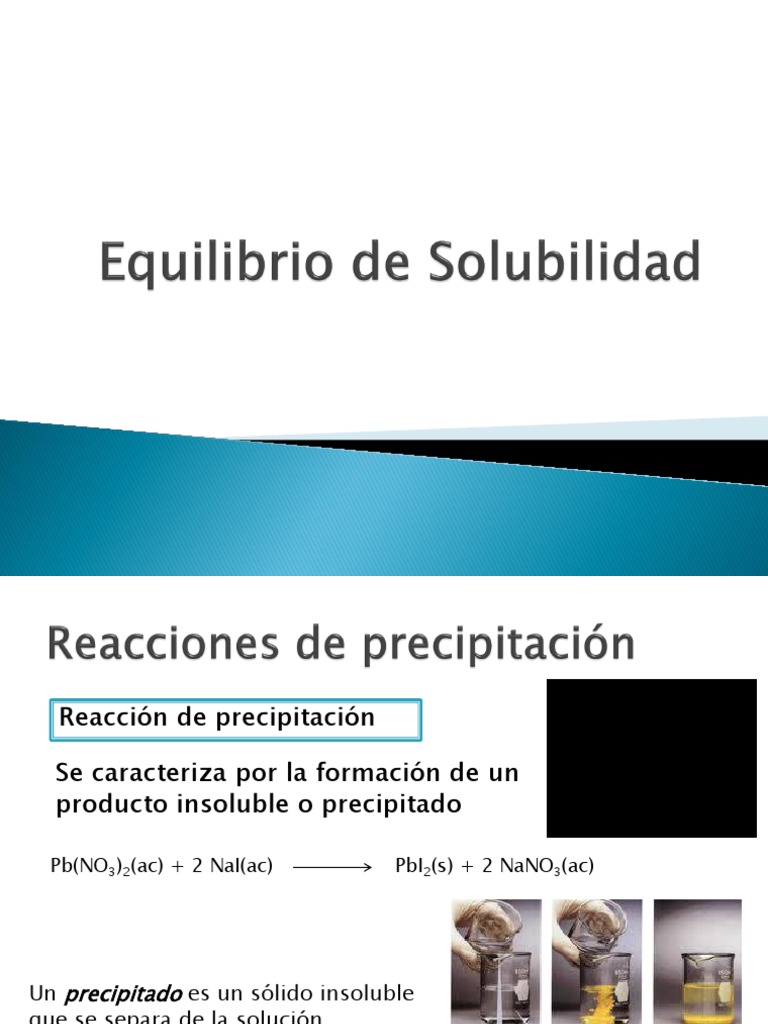 01 - Equilibrio de Solubilidad | PDF | Solubilidad | Precipitación (Química)