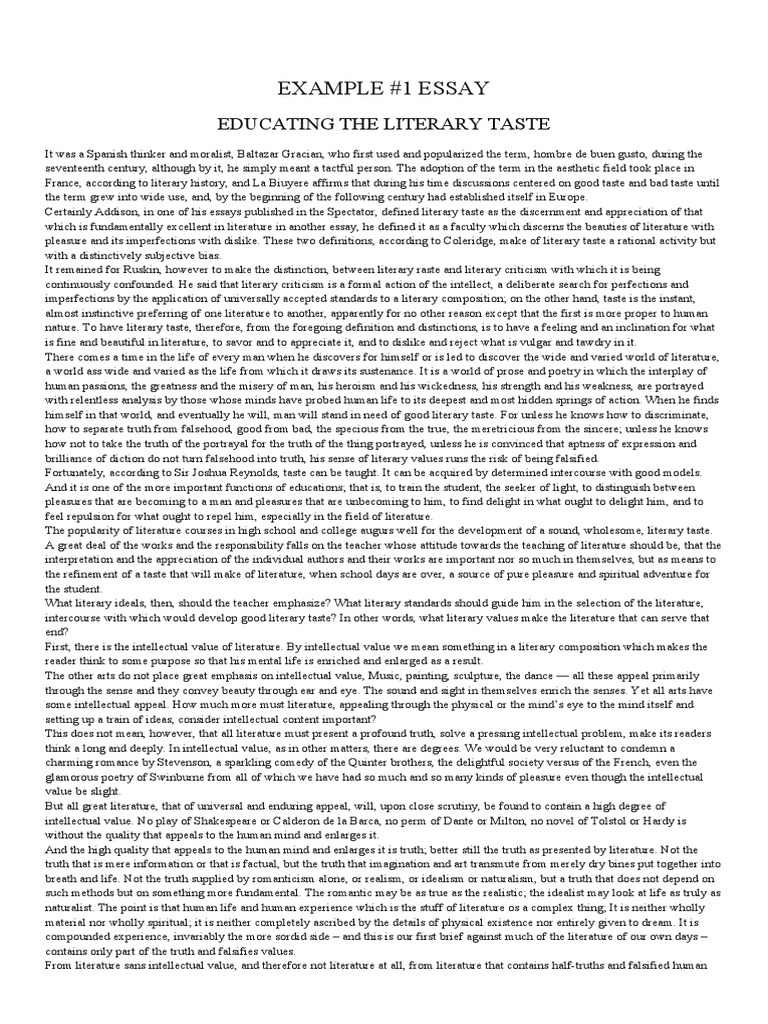 Cultivating Literary Taste in Education | PDF | Morality | Emotions