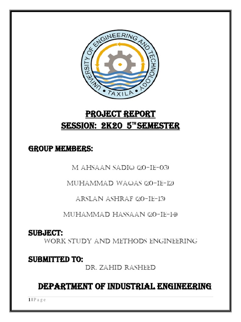 WOrk STudy Project Report Final | PDF | Simulation | Valve