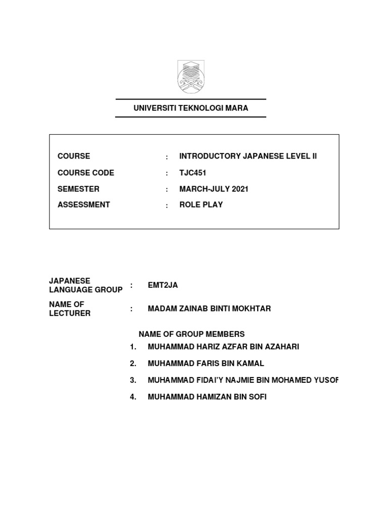 Roleplay Final Script | PDF