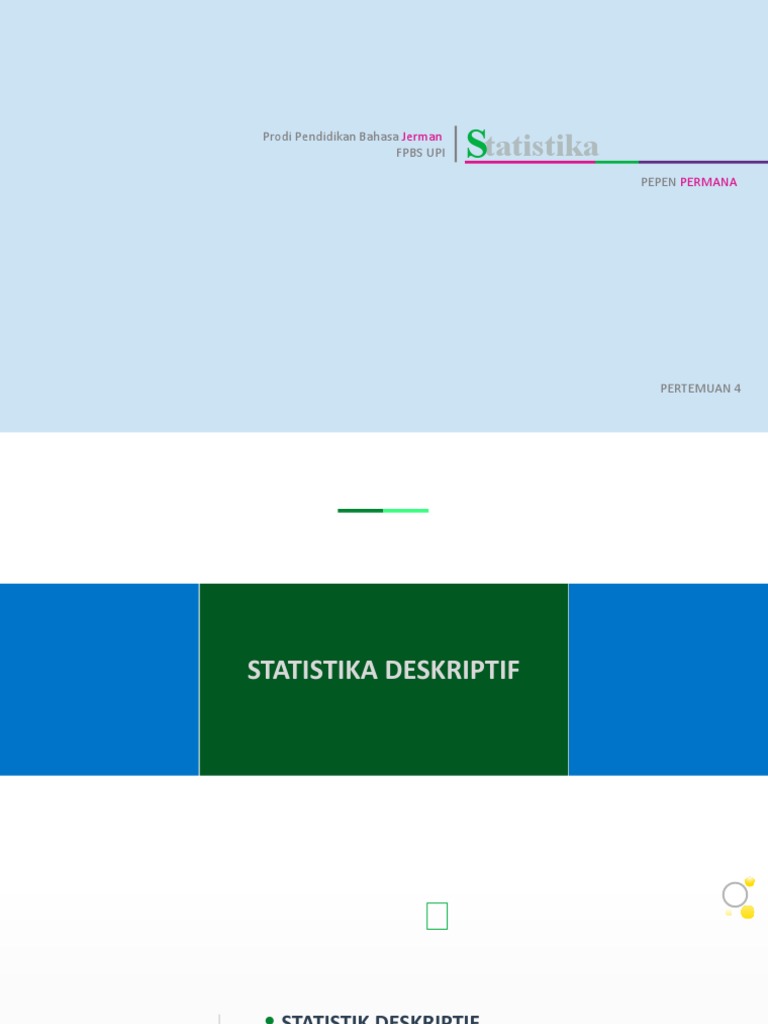 Statistika - Pertemuan 04 - Statistika Deskriptif | PDF