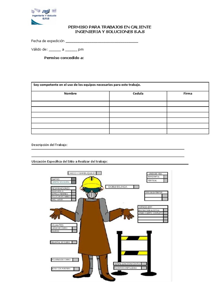 Permiso para Trabajos en Caliente | PDF