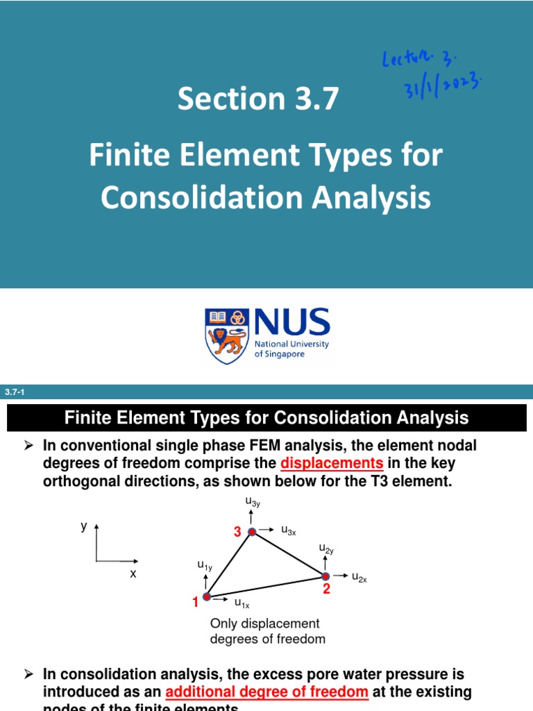 Section 3.7 Finite Element Types For Consolidation Analysis | Download ...