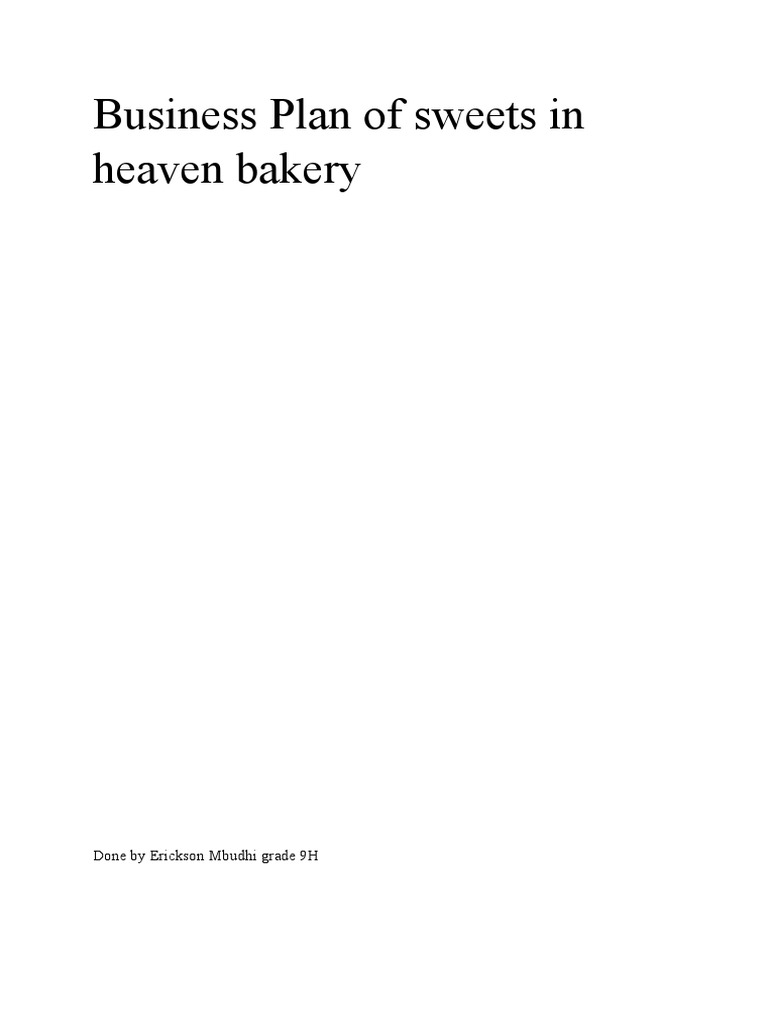 Sweets in Heaven Bakery Business Plan | PDF | Cakes | Cupcake