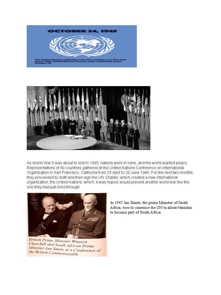 Formation of the United Nations in 1945 | PDF
