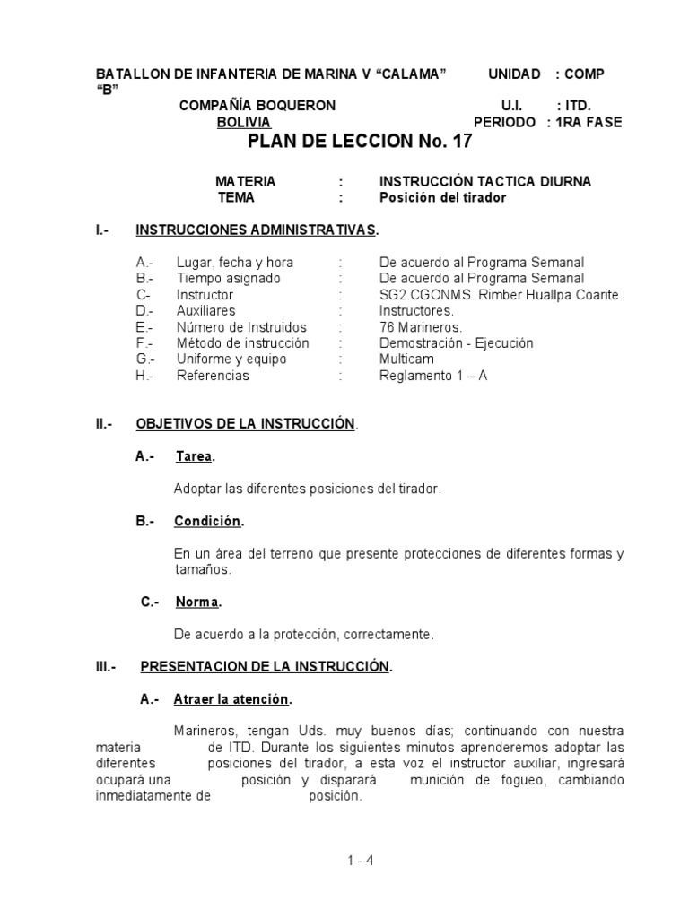 Plan de Lección 17 | PDF