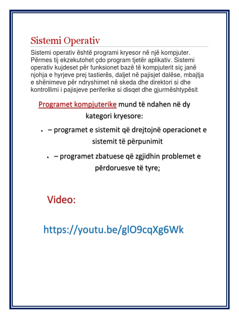 Sistemi Operativ: Video | PDF