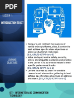 (PPT) Lesson 1 - Current State of ICT Technologies | PDF | World Wide Web | Internet & Web