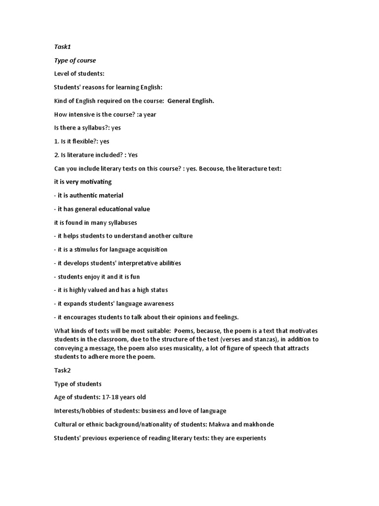 Task 1 | PDF | Linguistics | Books