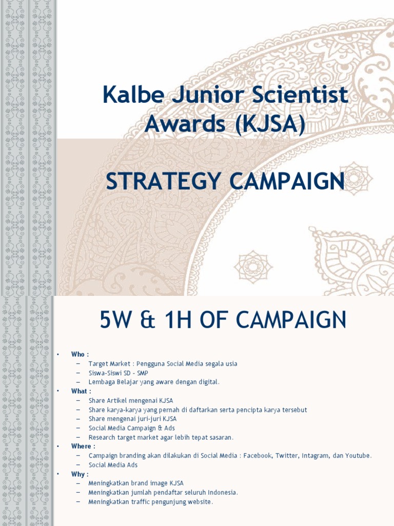 KJSA Strategy Campaign | PDF