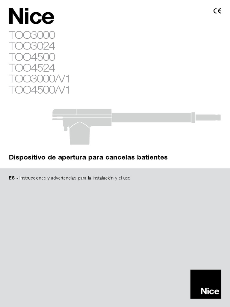 Manual Brazos Nice | PDF | Automatización | Ingenieria Eléctrica
