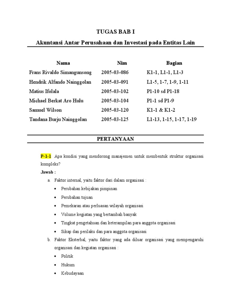Tugas Akl 2 Bab 1 | PDF