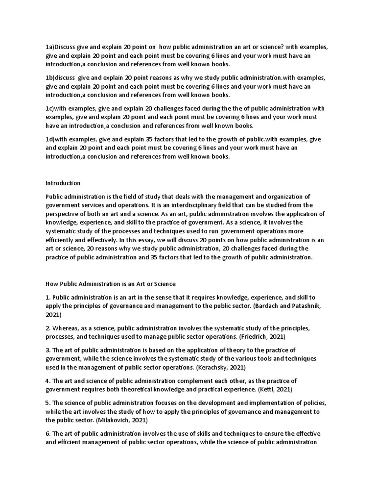 Understanding the Interdisciplinary Nature of Public Administration: An ...