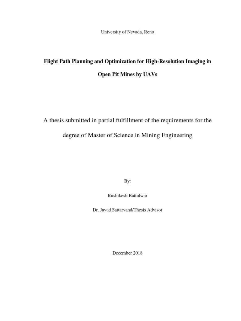 Flight Path Planning and Optimization For High-Resolution Imaging in ...