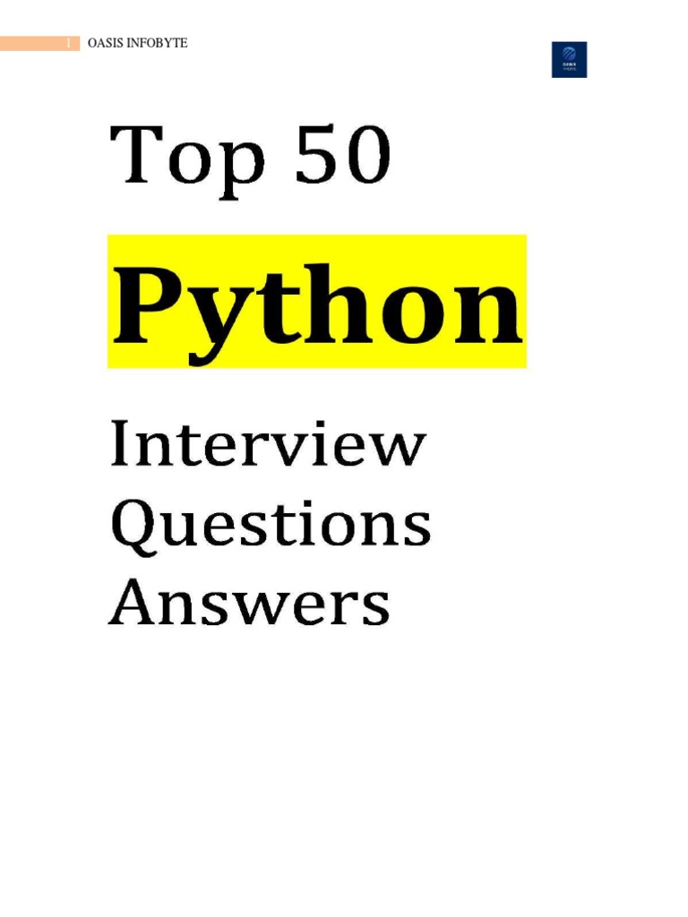 Python Interview Preparation Pdf Python Programming Language Anonymous Function 1963