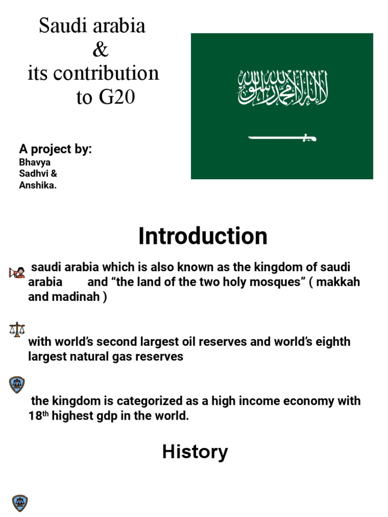 Saudi Arabia & Its Contribution To G20: A Project by | PDF | Saudi ...