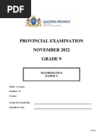 18 November 2024 Dbe Gec Grade 9 Mathematics p1 MG Eng | PDF ...