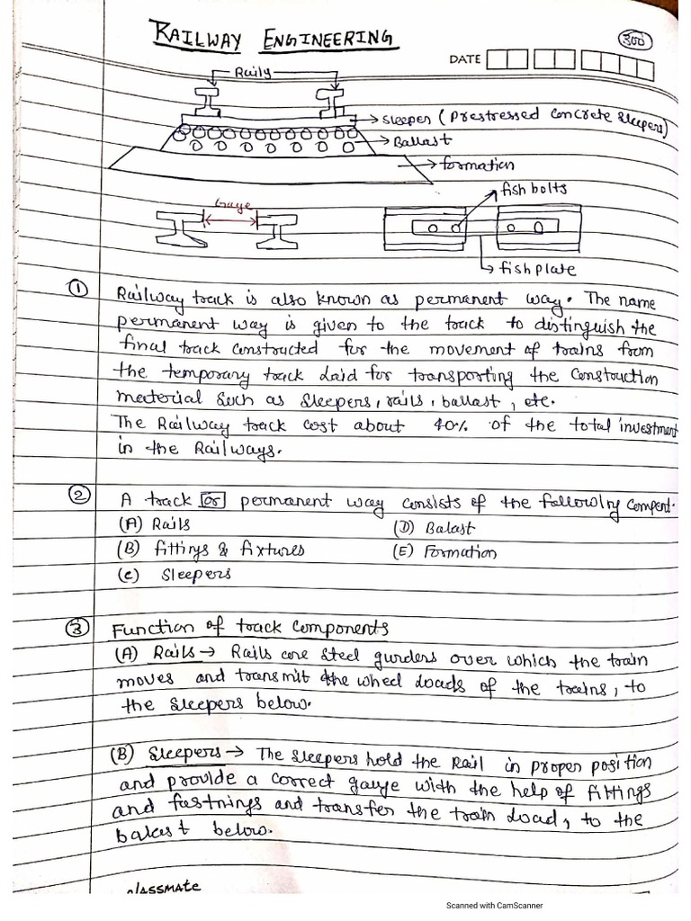 Railway and Airport Engineering Notes | PDF