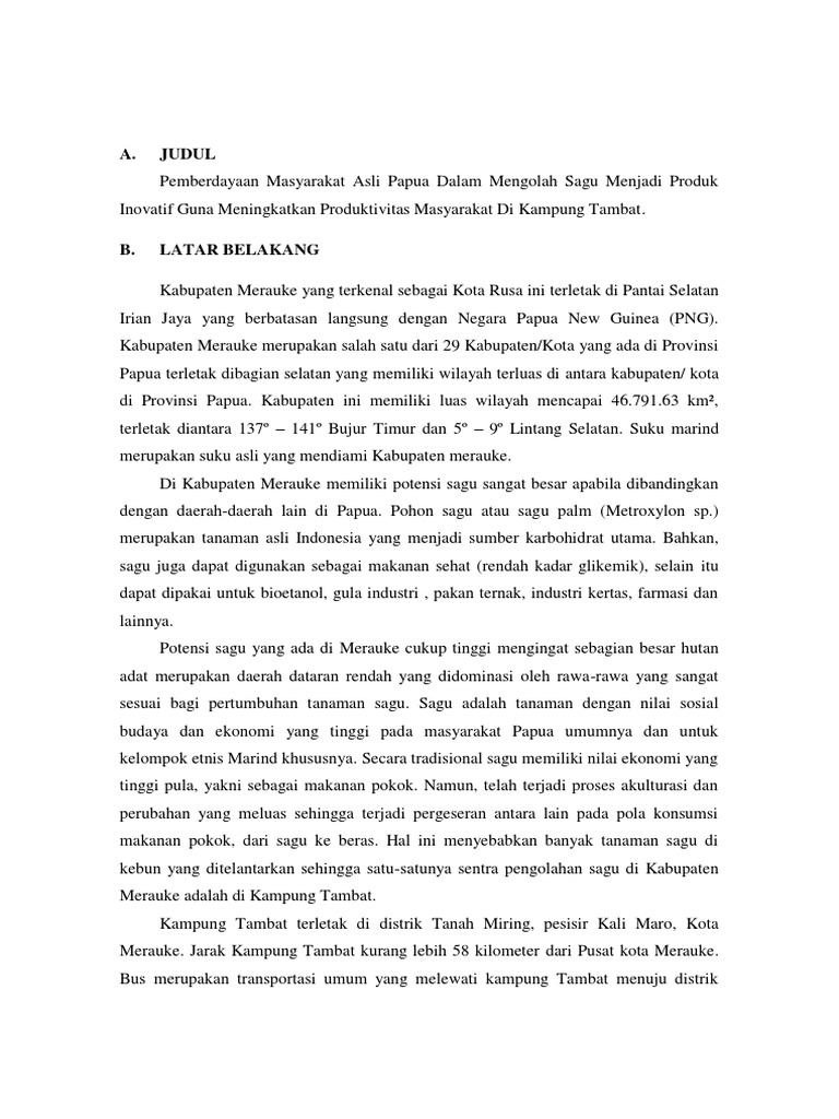 PROPOSAL Wira Desa | PDF