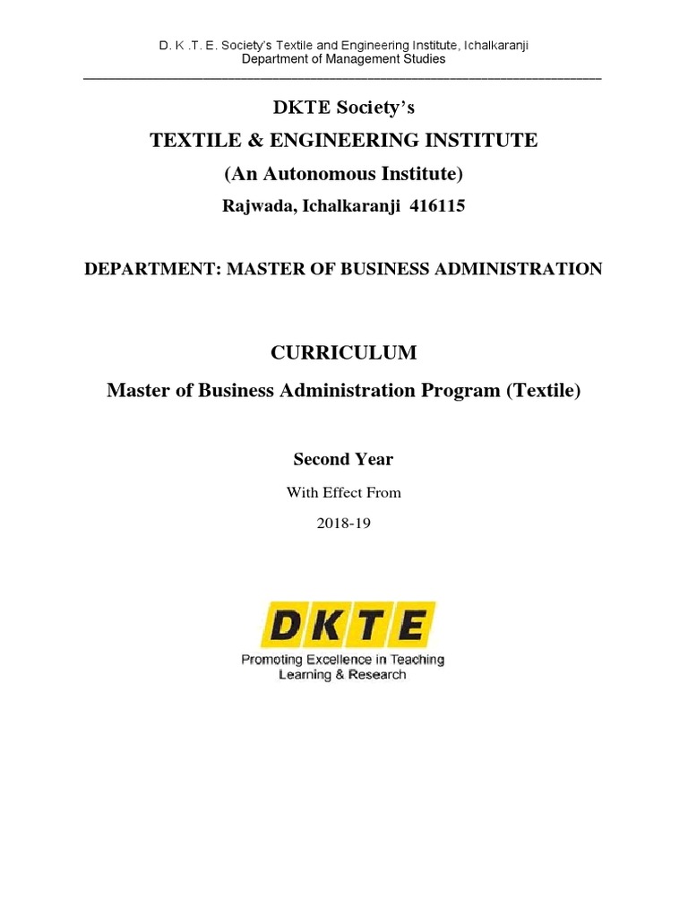 DKTE Society's Textile & Engineering Institute (An Autonomous Institute ...