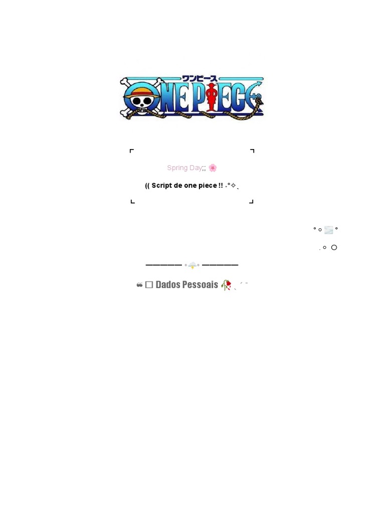 Script - One Piece | Download grátis PDF | Roupas