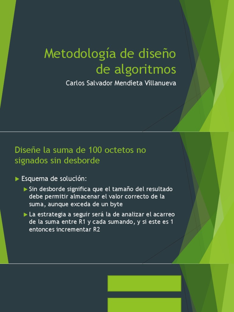 Metodología de Diseño de Algoritmos | PDF
