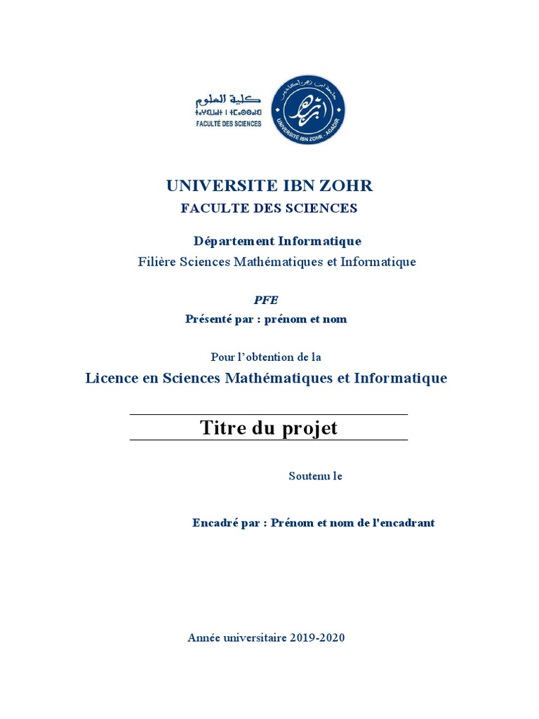 Exemple de Rapport PFE Informatique | PDF | Informatique