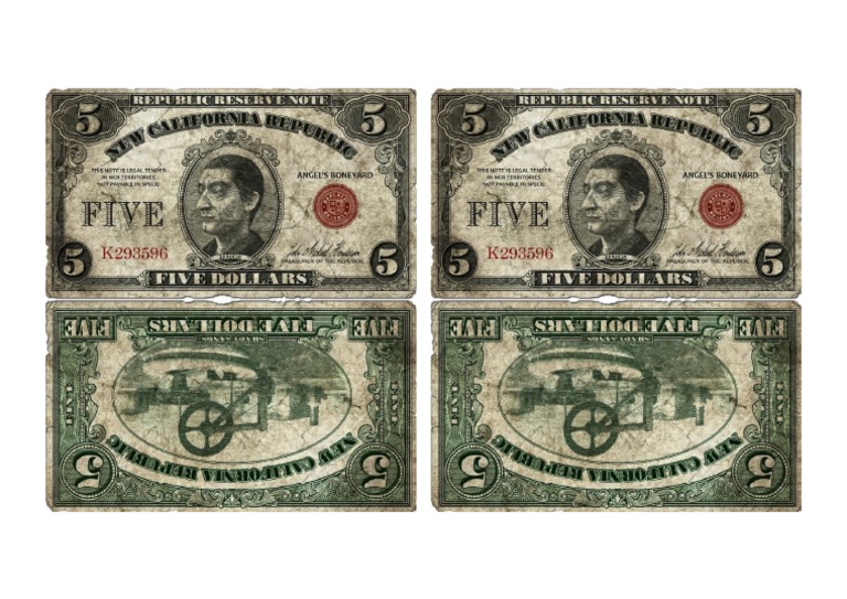 NCR 5 Dollars Printable | PDF