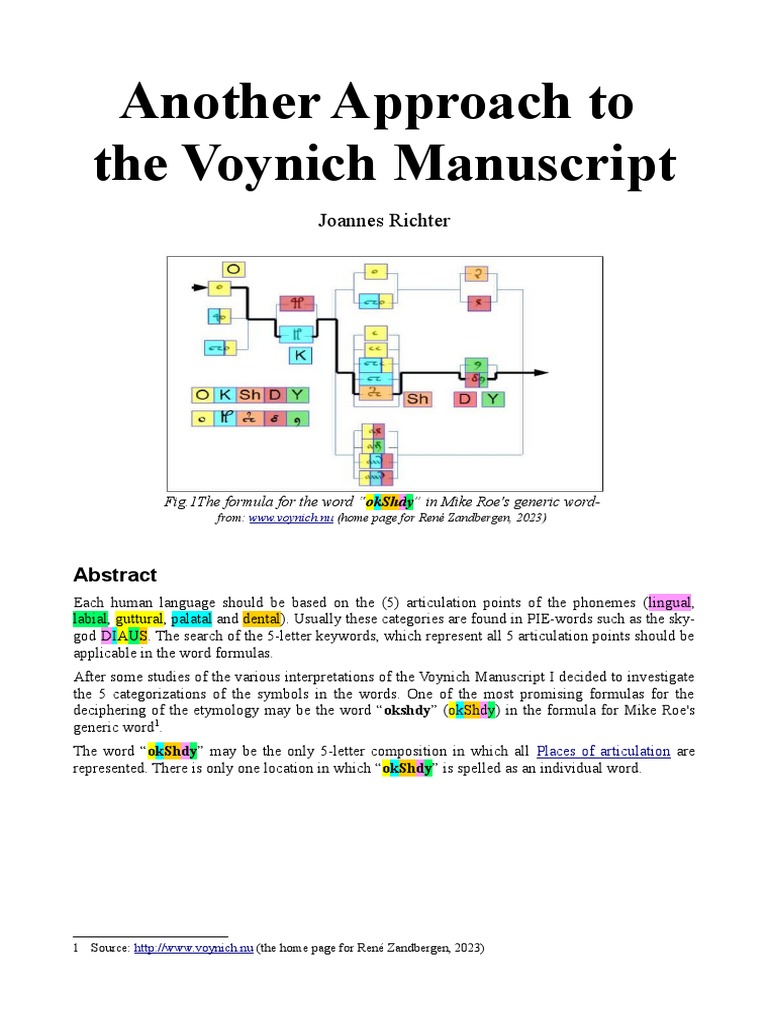 Voynich (16) - Another Approach To The Voynich Manuscript | PDF | Ventriloquism | House Of Habsburg