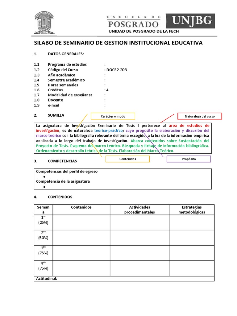 Silabo de Educacion - Modelo | PDF | Science