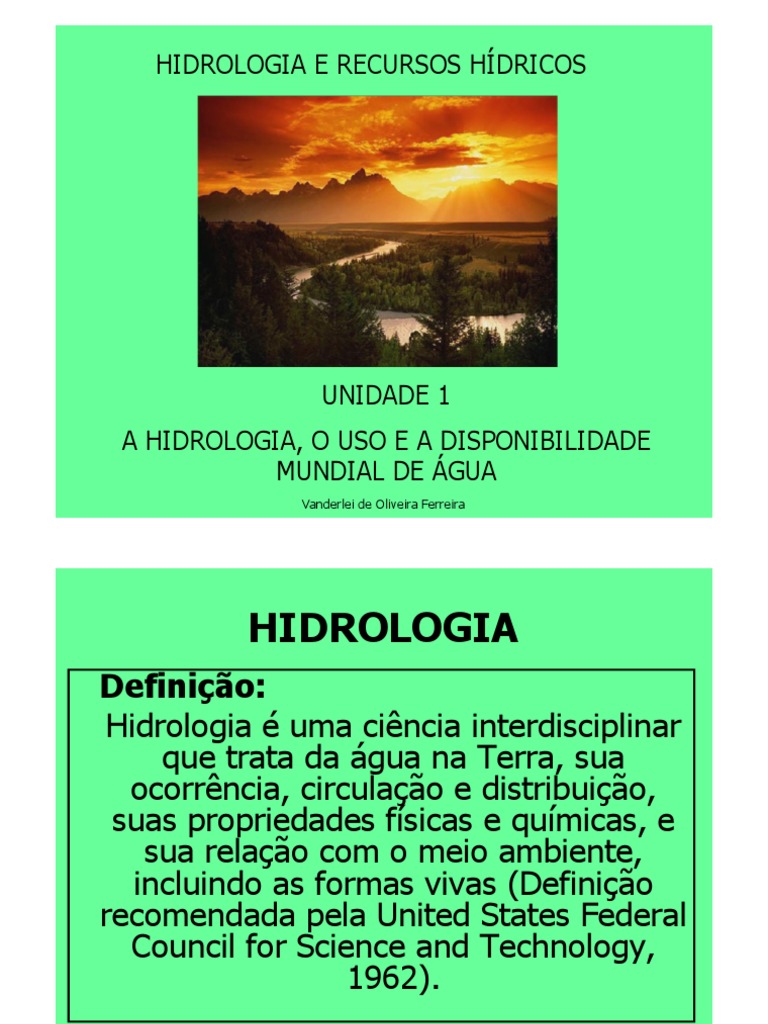 Tópico 1 | PDF | Hidrologia | Água