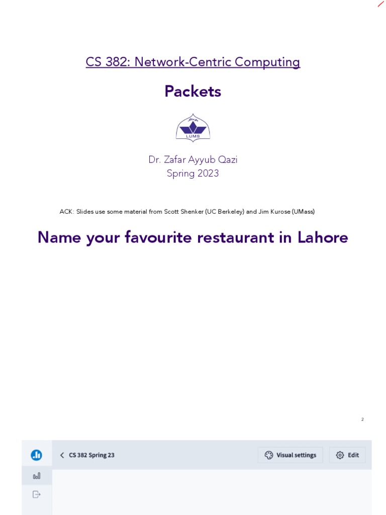 Lecture 3 - Packets | PDF | Computer Network | Routing